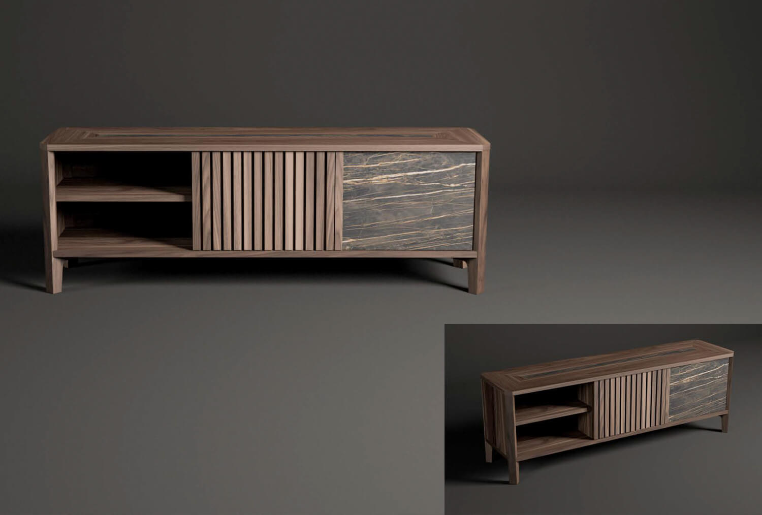 Buffet FLY - contemporain bois & céramique - VAZARD home