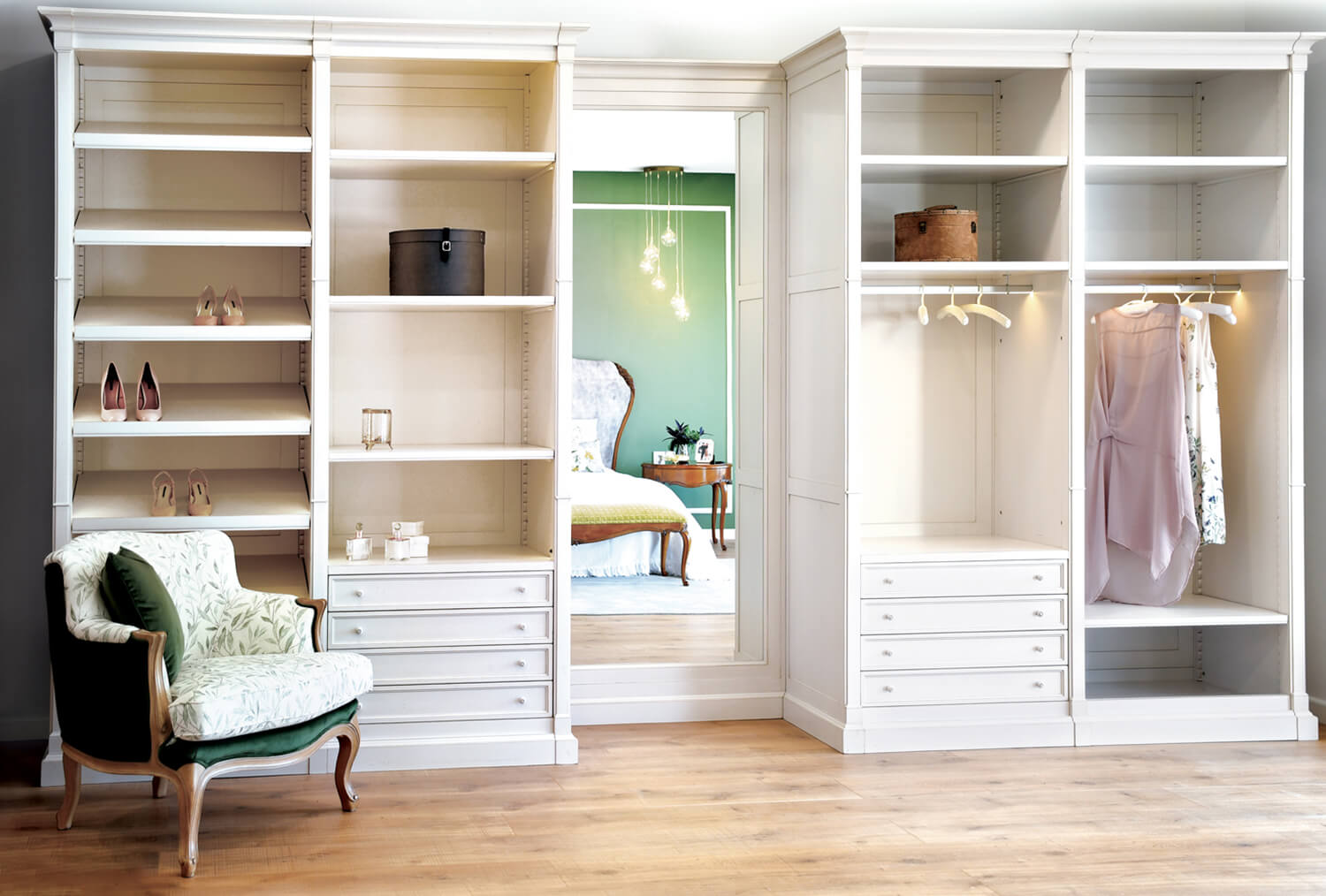 Armoire dressing blanc DIRECTOIRE - VAZARD home
